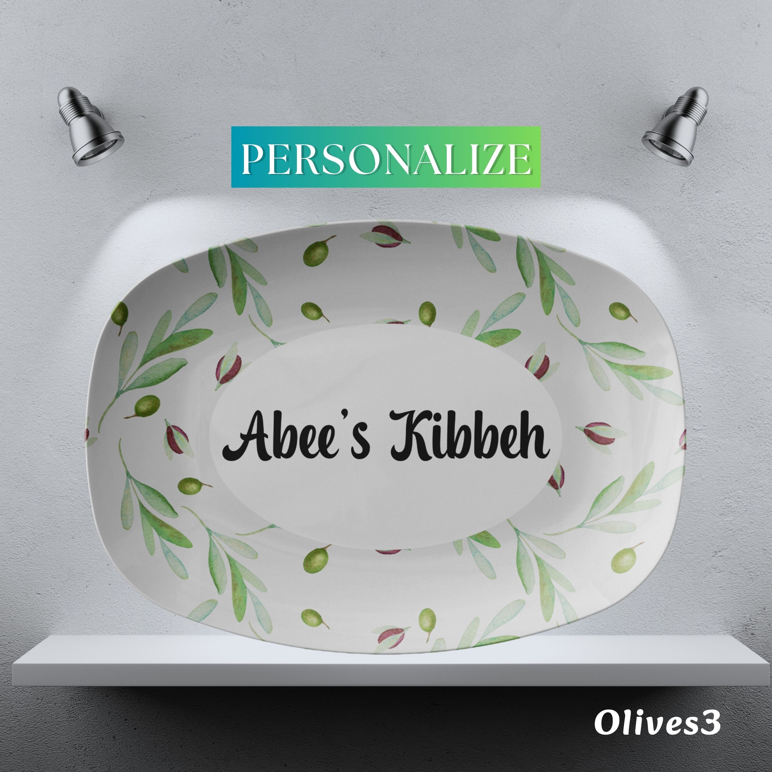 Personalized Arabic Serving Tray for Kibbeh, Arabic Birthday Gift for ...