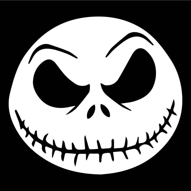 Jack Skellington Face Vinyl Decal - Etsy