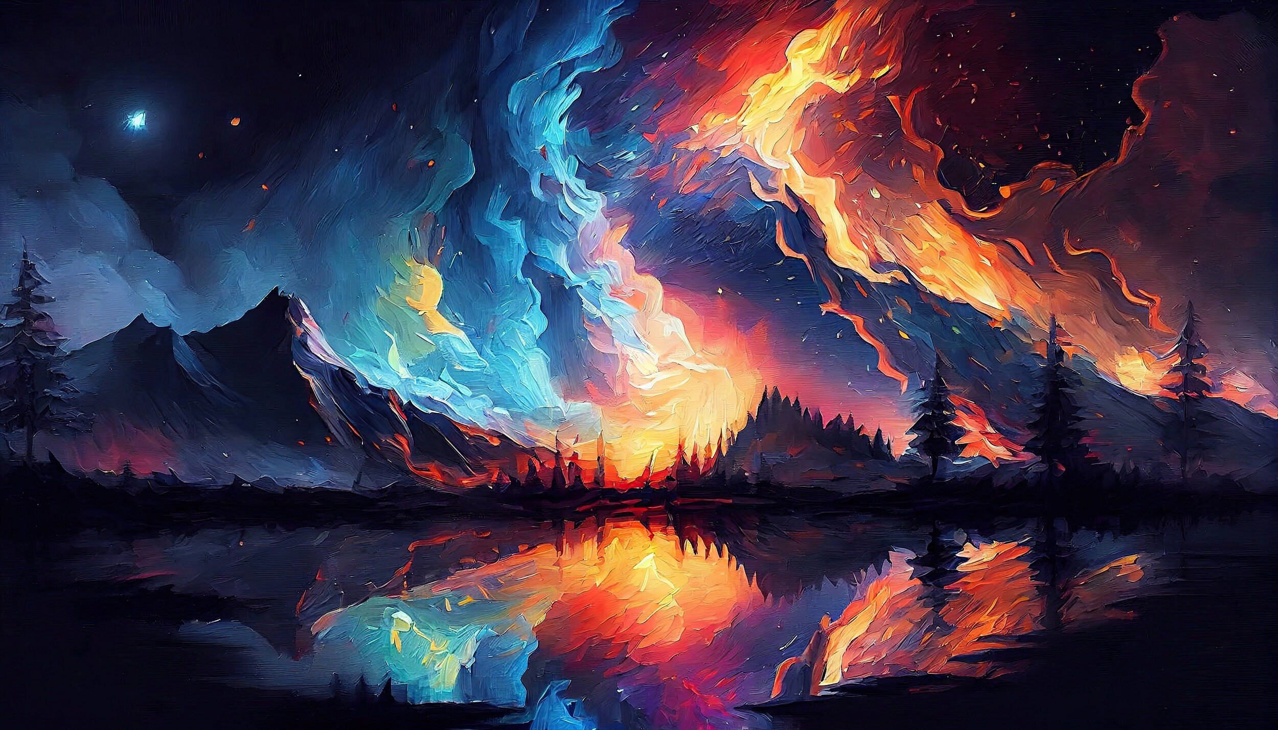 Celestial Vista Digital Art Downloadable High Resolution AI Art ...