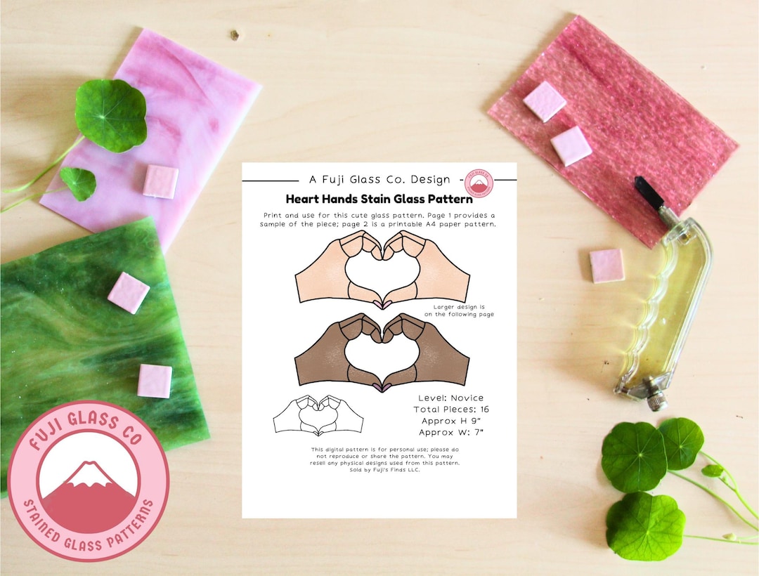 Taylor Swift Heart Hands Stained Glass Pattern, Digital Download PDF ...