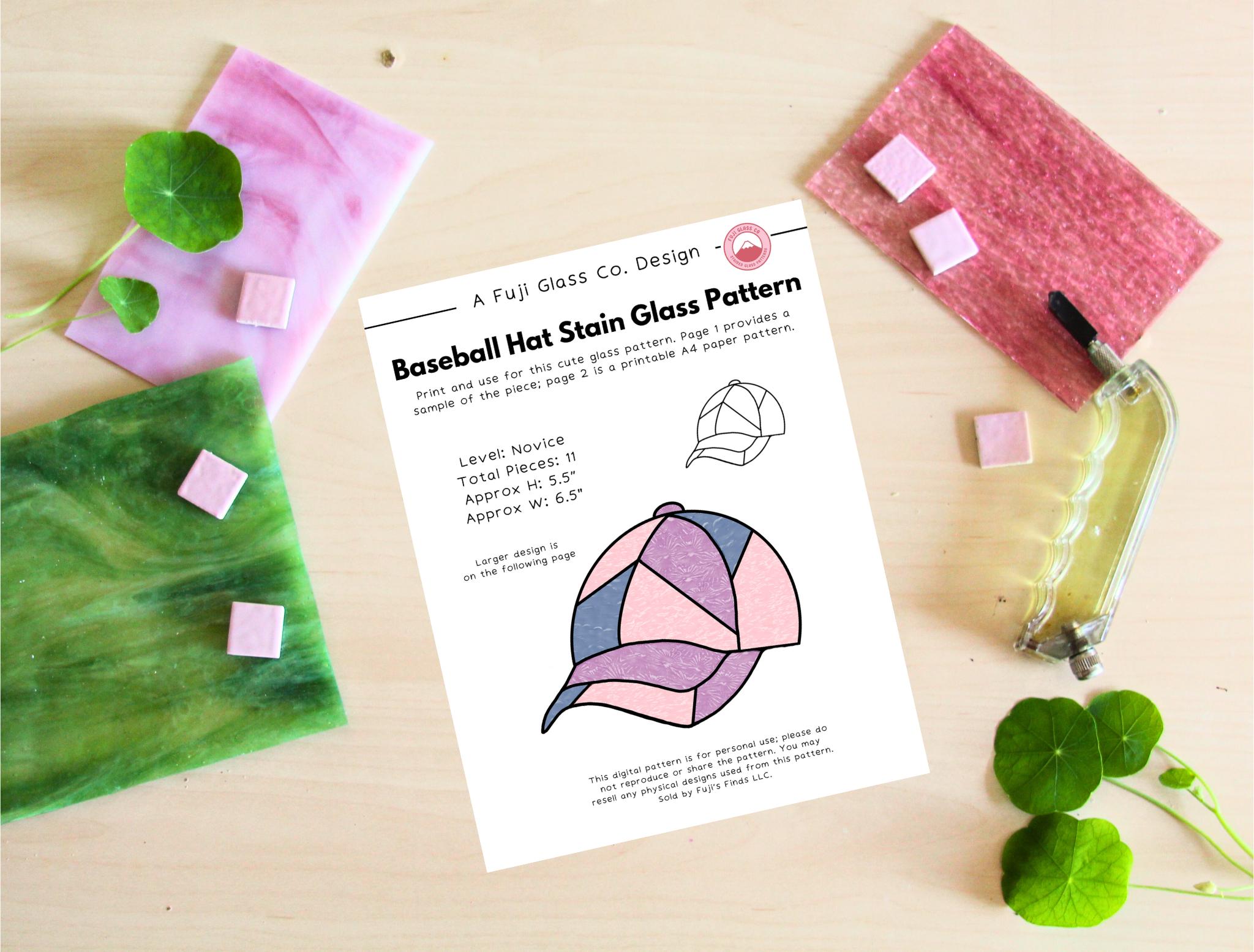 Baseball Hat Stained Glass Pattern, Digital Download PDF Country Girls ...