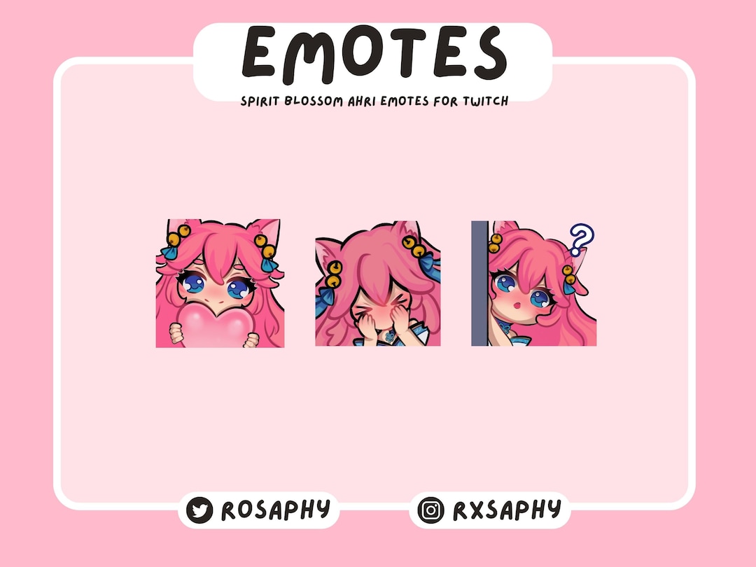Spirit Blossom Ahri Emotes - Etsy