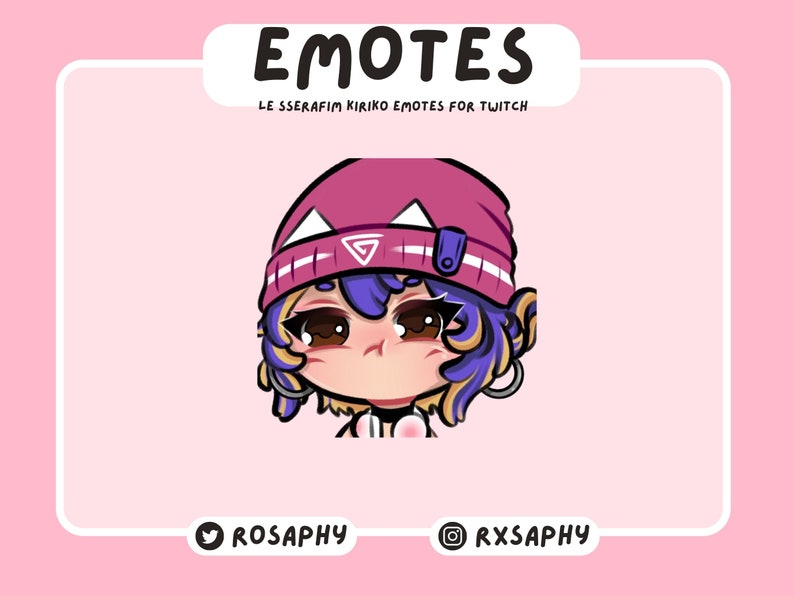 Le Sserafim Kiriko Pout Emote for Twitch - Etsy Australia