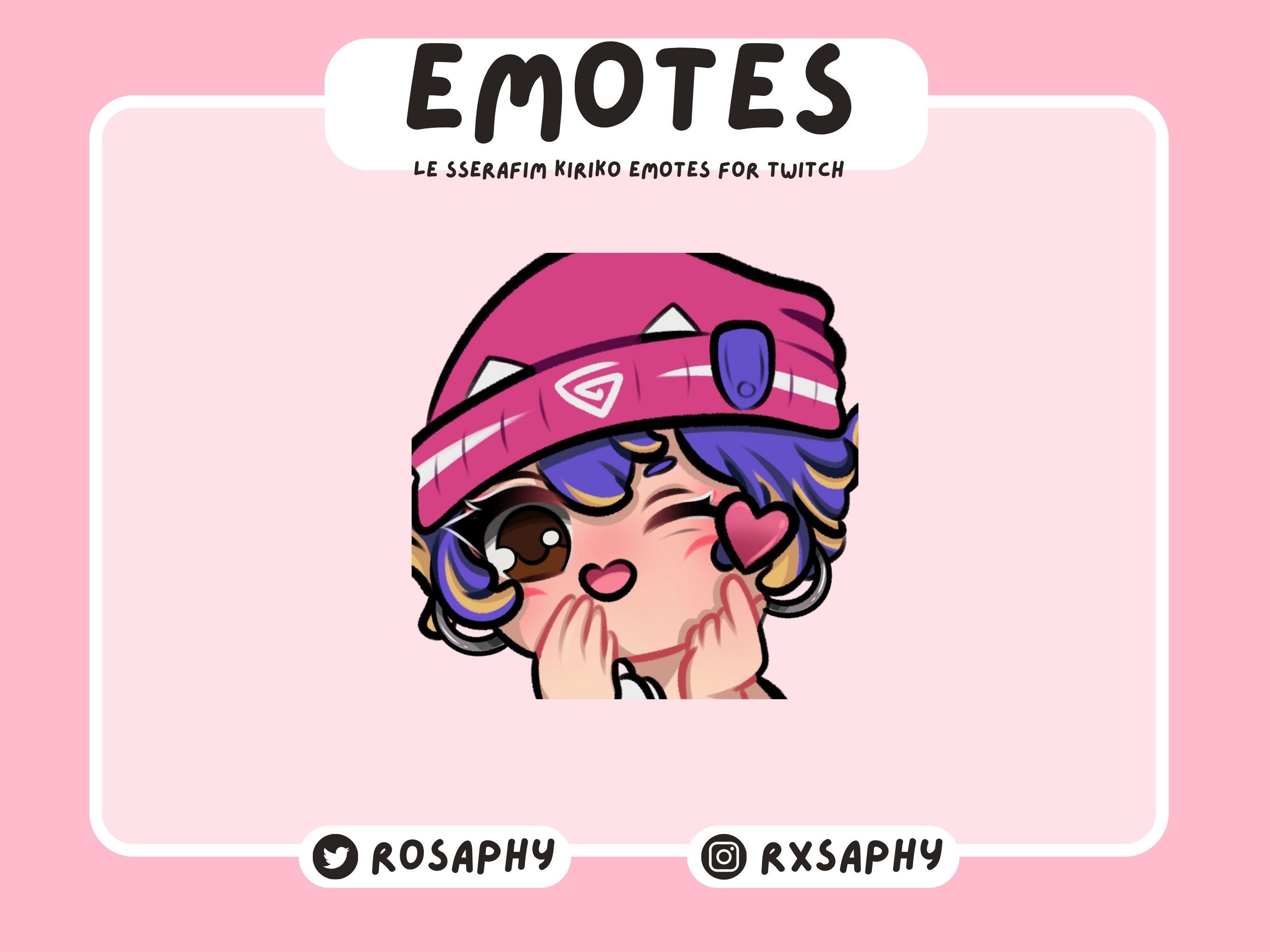 Le Sserafim Kiriko Emotes for Twitch - Etsy UK