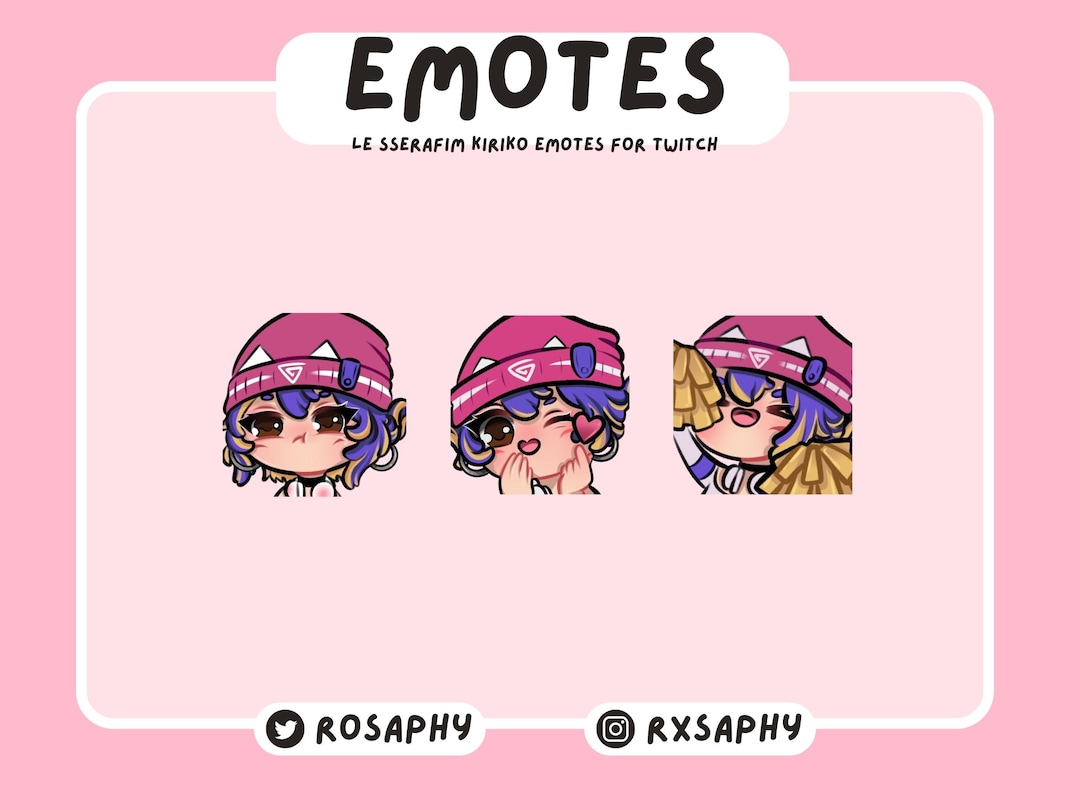Le Sserafim Kiriko Emotes for Twitch - Etsy Ireland