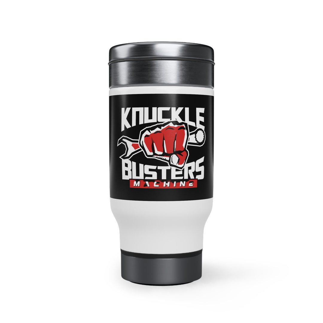 Knuckle Busters Stainless Steel Travel Mug With Handle 14oz - Etsy