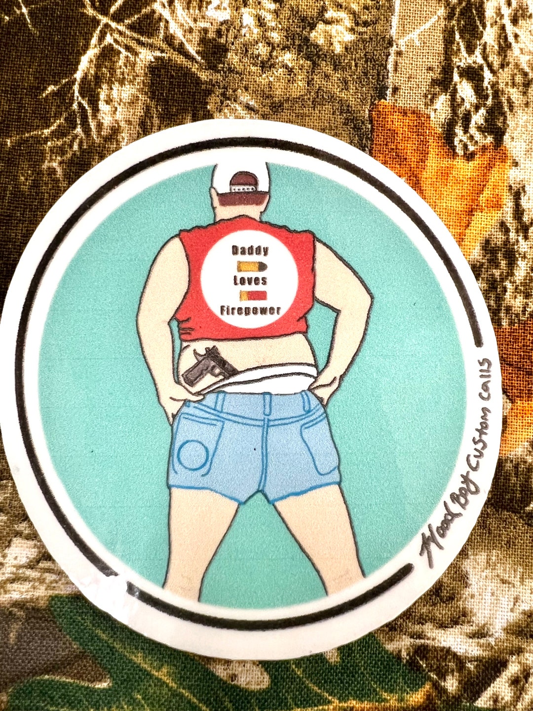 Daddy Loves Firepower Sticker - Etsy