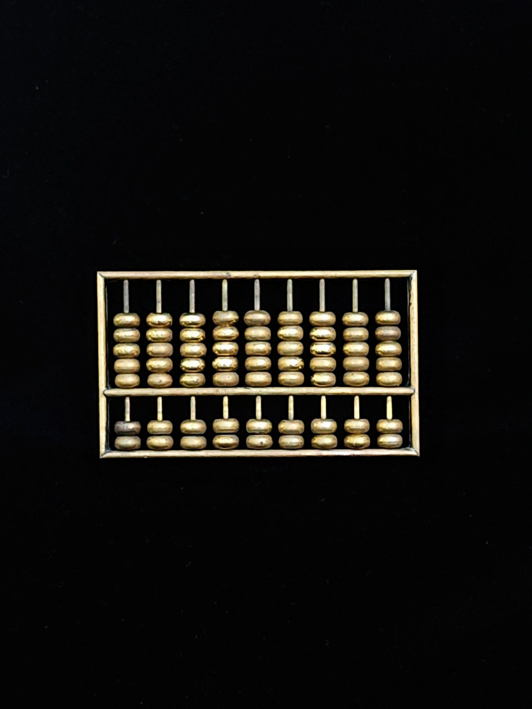 Mini Chinese Brass/bronze Color Abacus Mathematical Tool Toy Abacus ...