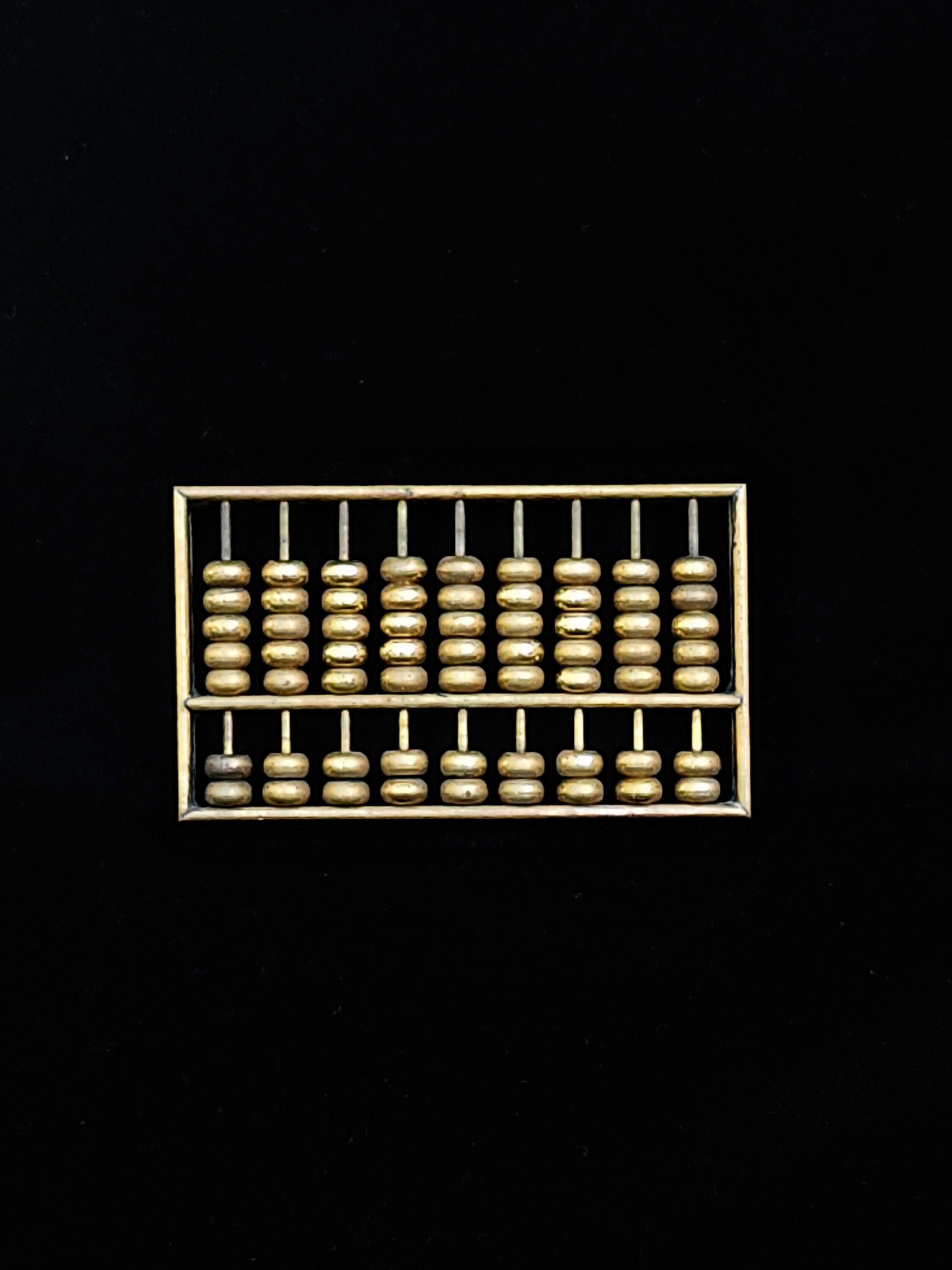 Mini Chinese Brass/bronze Color Abacus Mathematical Tool Toy Abacus ...