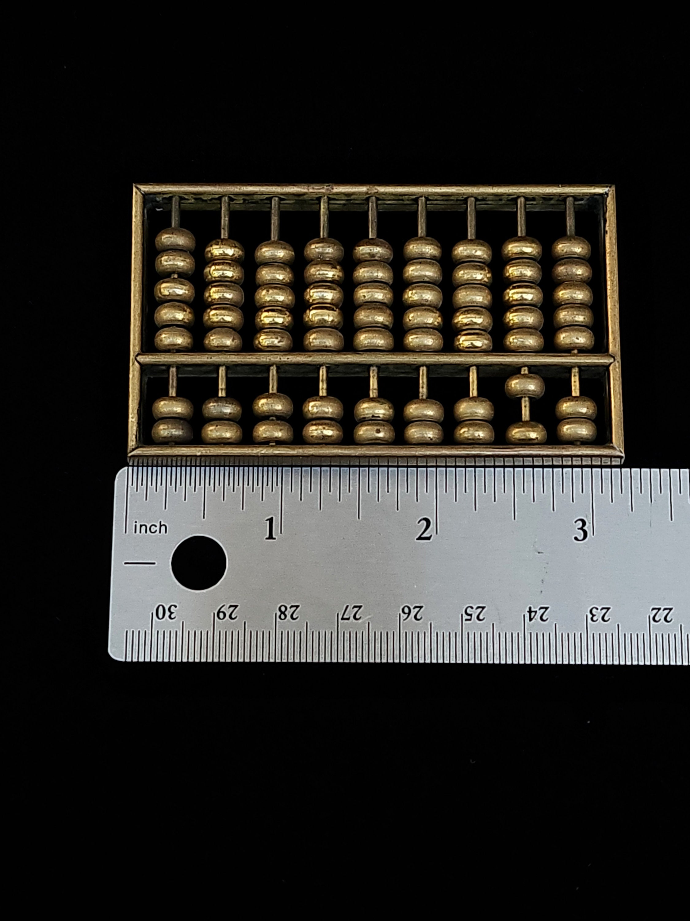 Mini Chinese Brass/bronze Color Abacus Mathematical Tool Toy Abacus ...