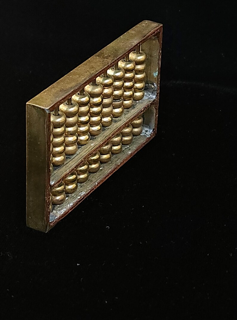 Mini Chinese Brass/bronze Color Abacus Mathematical Tool Toy Abacus ...