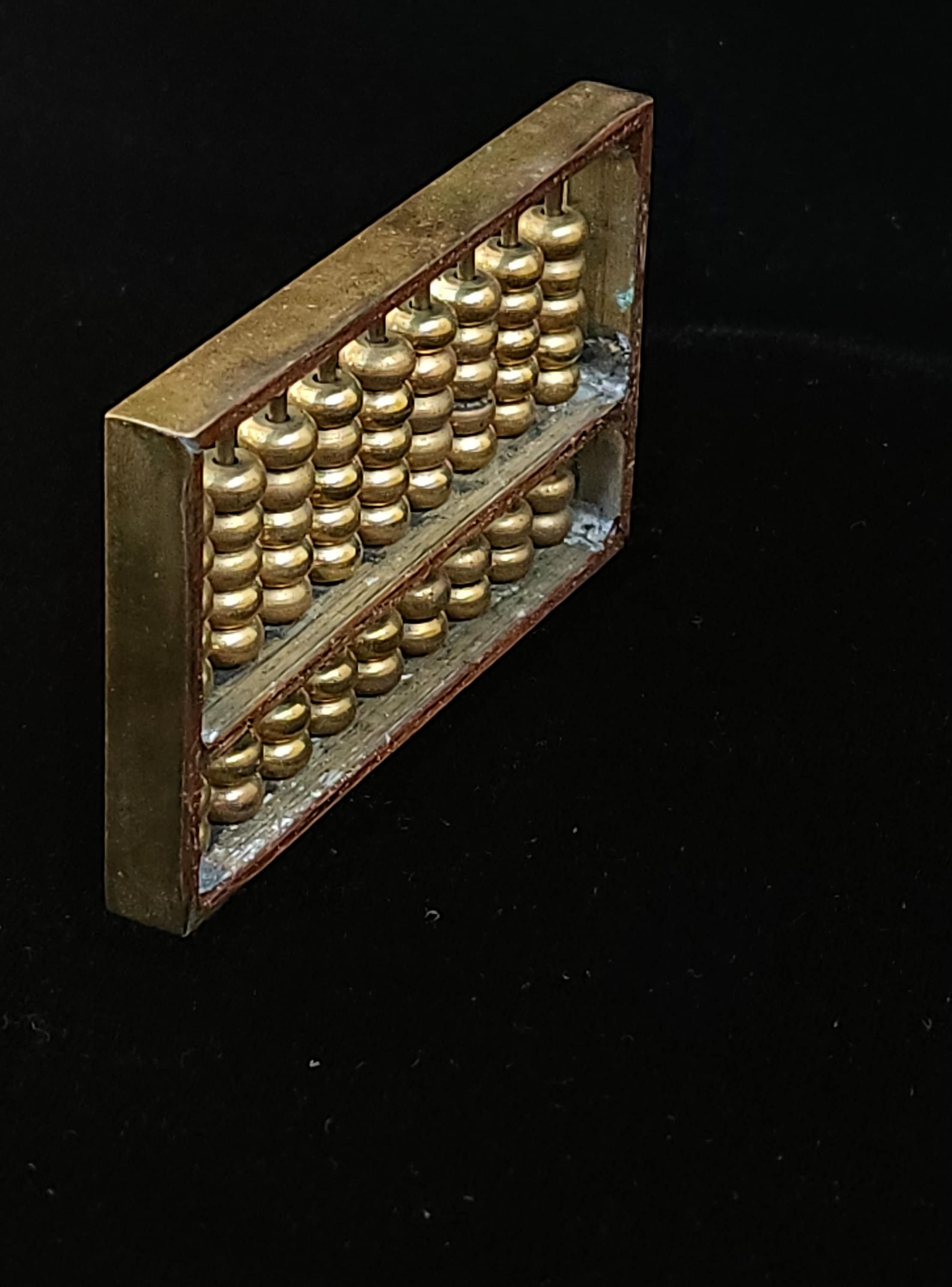 Mini Chinese Brass/bronze Color Abacus Mathematical Tool Toy Abacus ...