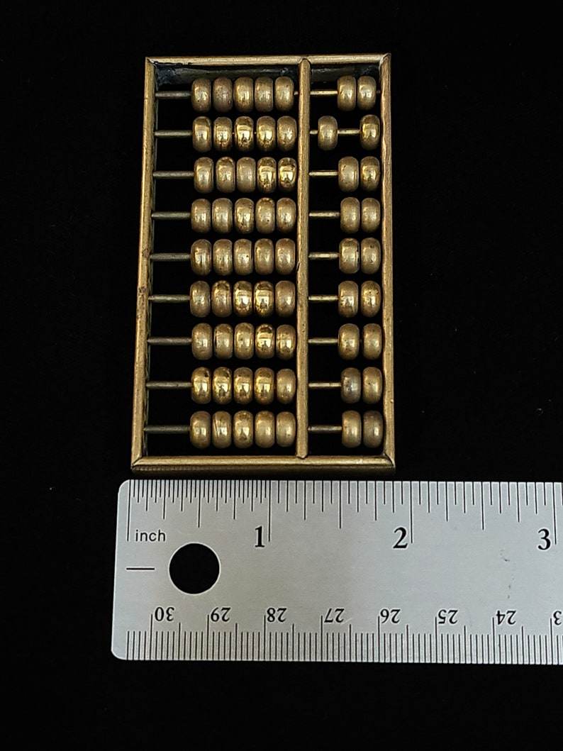 Mini Chinese Brass/bronze Color Abacus Mathematical Tool Toy Abacus ...