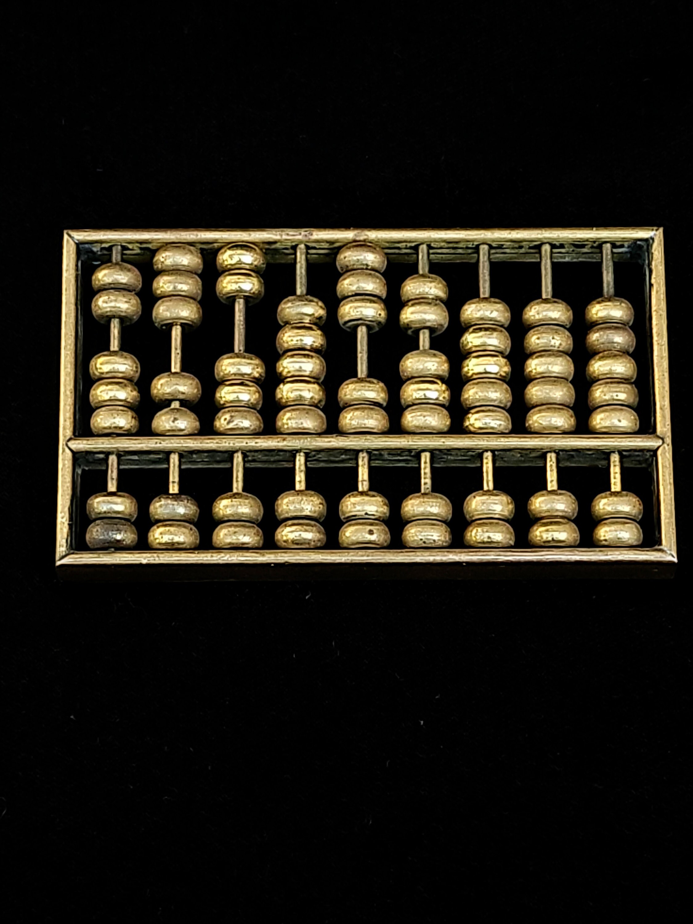 Mini Chinese Brass/bronze Color Abacus Mathematical Tool Toy Abacus ...