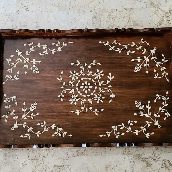 Inlaid Wood Tray - Etsy