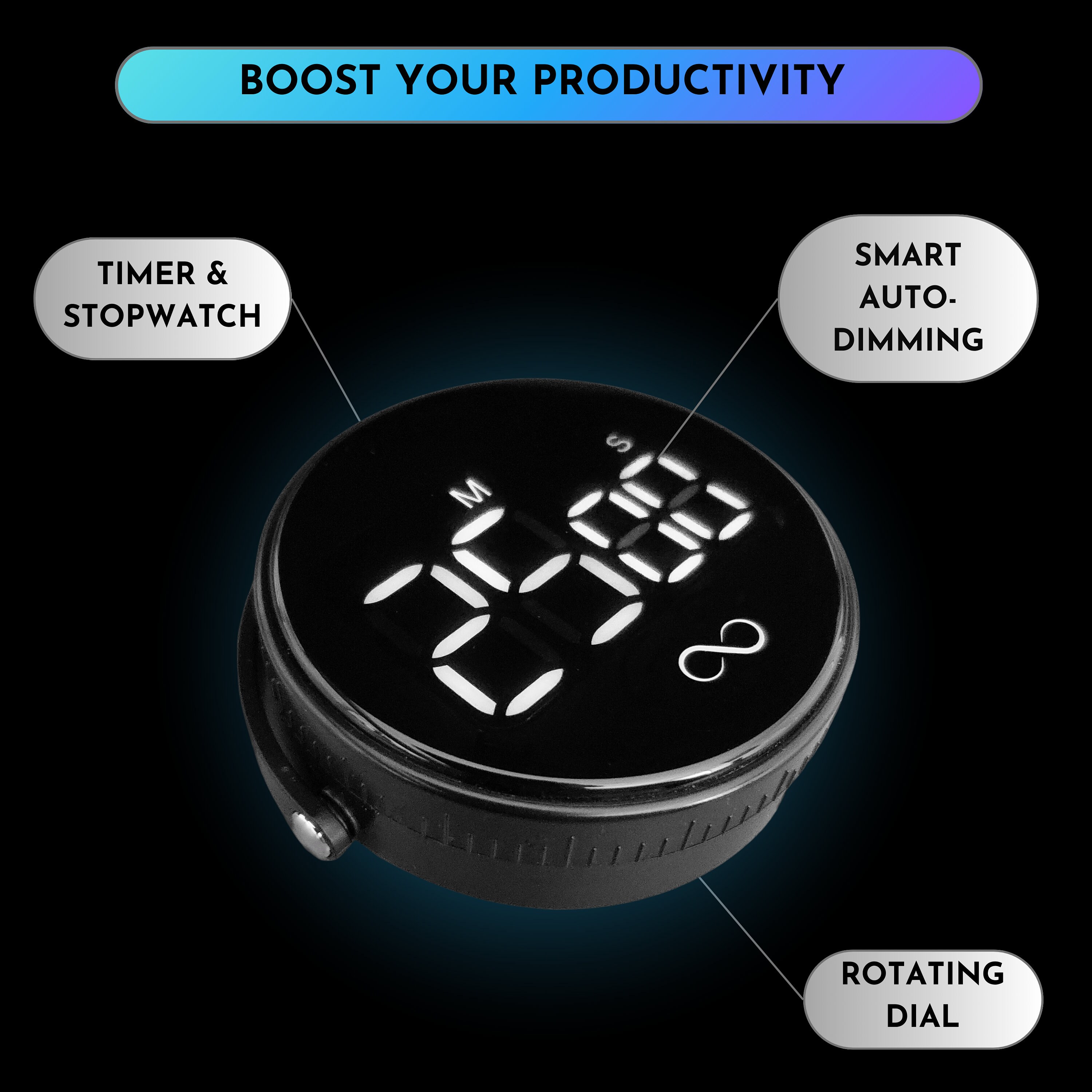 Pebble Pomodoro Timer, Kitchen Timer for Cooking, Productivity Timer ...