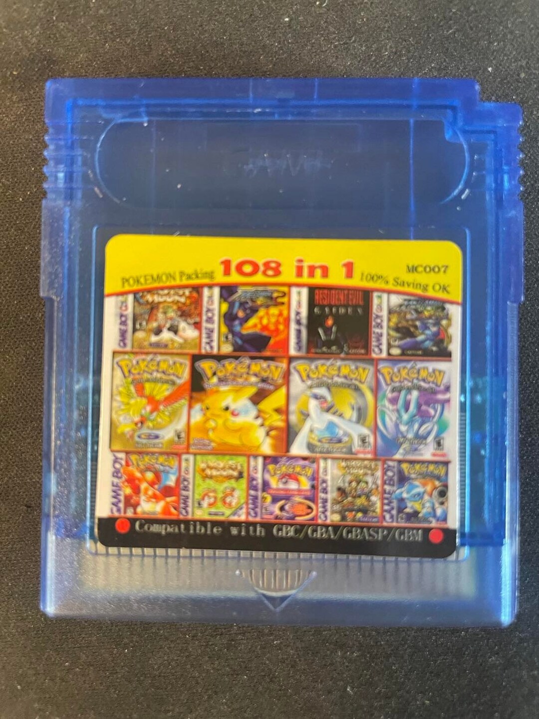 Gameboy Game 108 in 1 Cartridge 108 Classic Games in 1 - Etsy