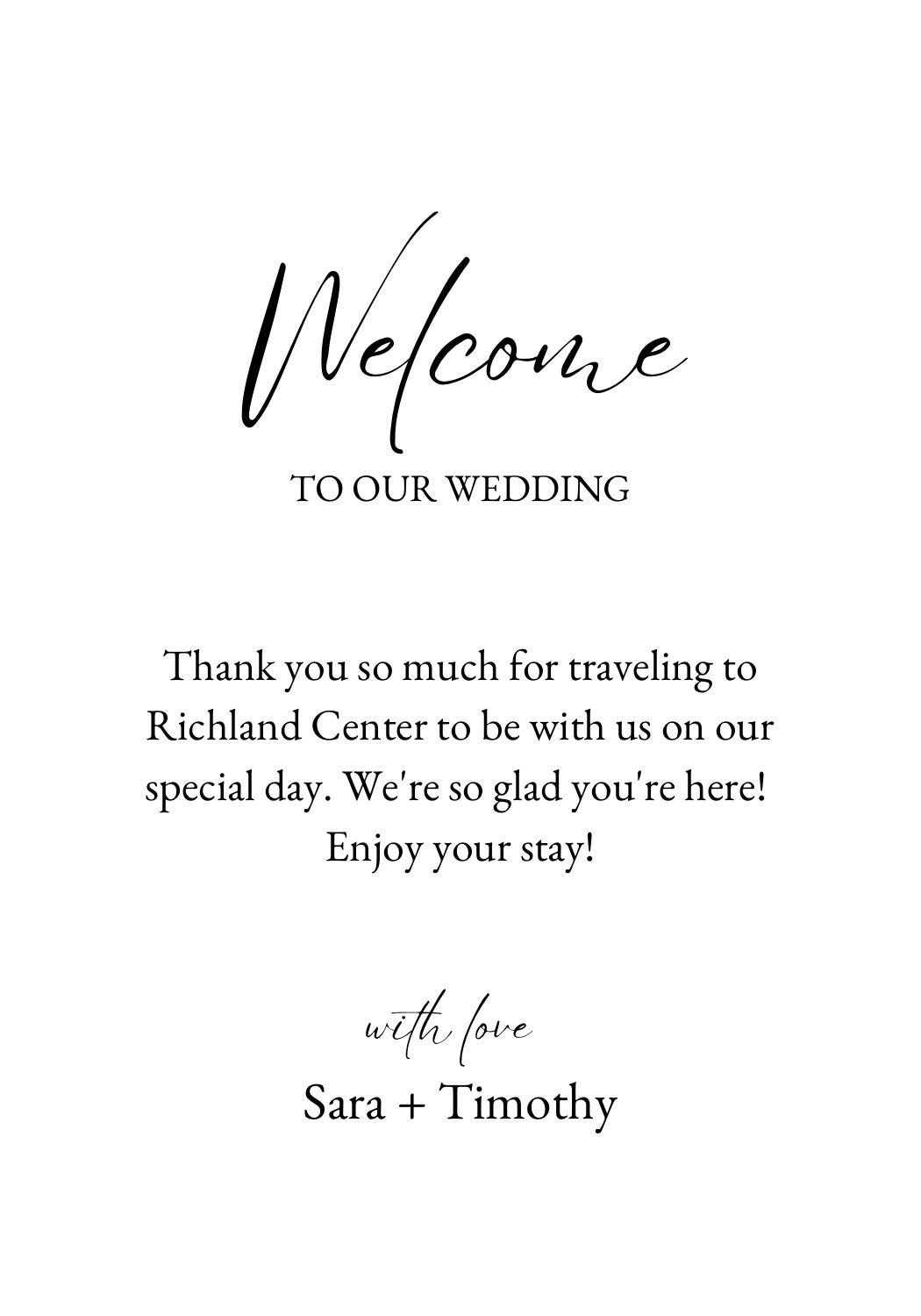 Welcome Bag Gift Tag Template, Printable Gift Tag, Minimalist Script ...