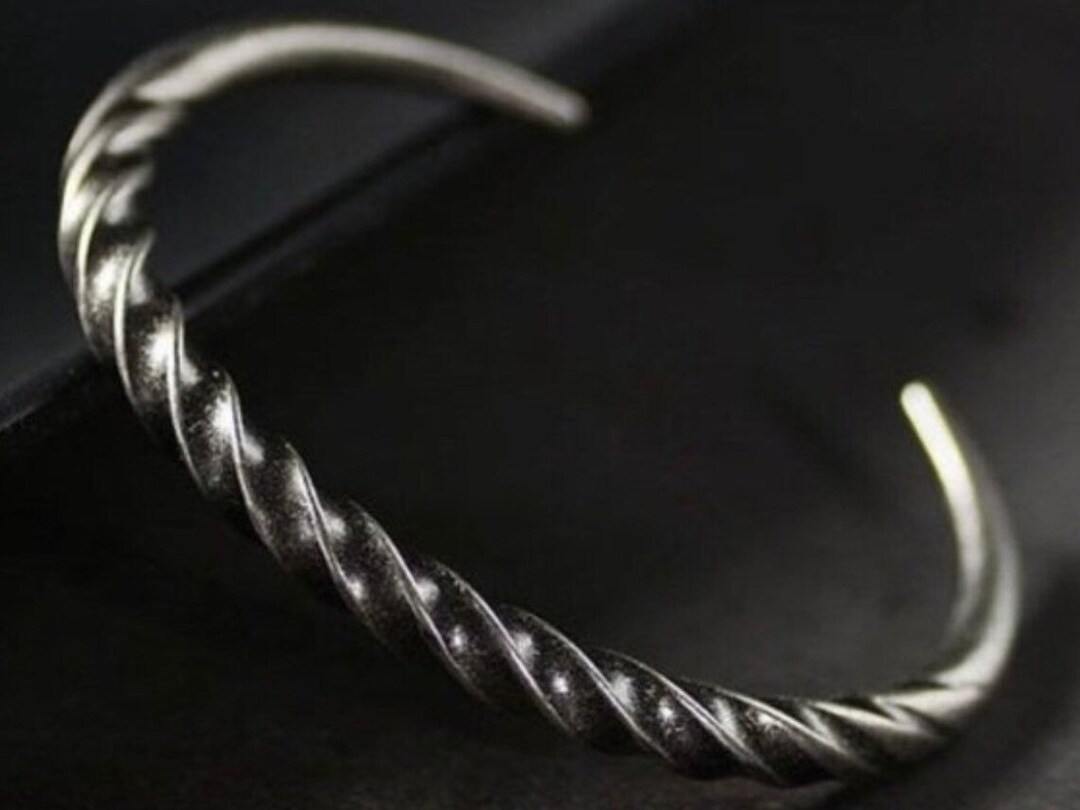 Twisted Metal Wire Bracelet Cuff Bracelet for Men - Etsy
