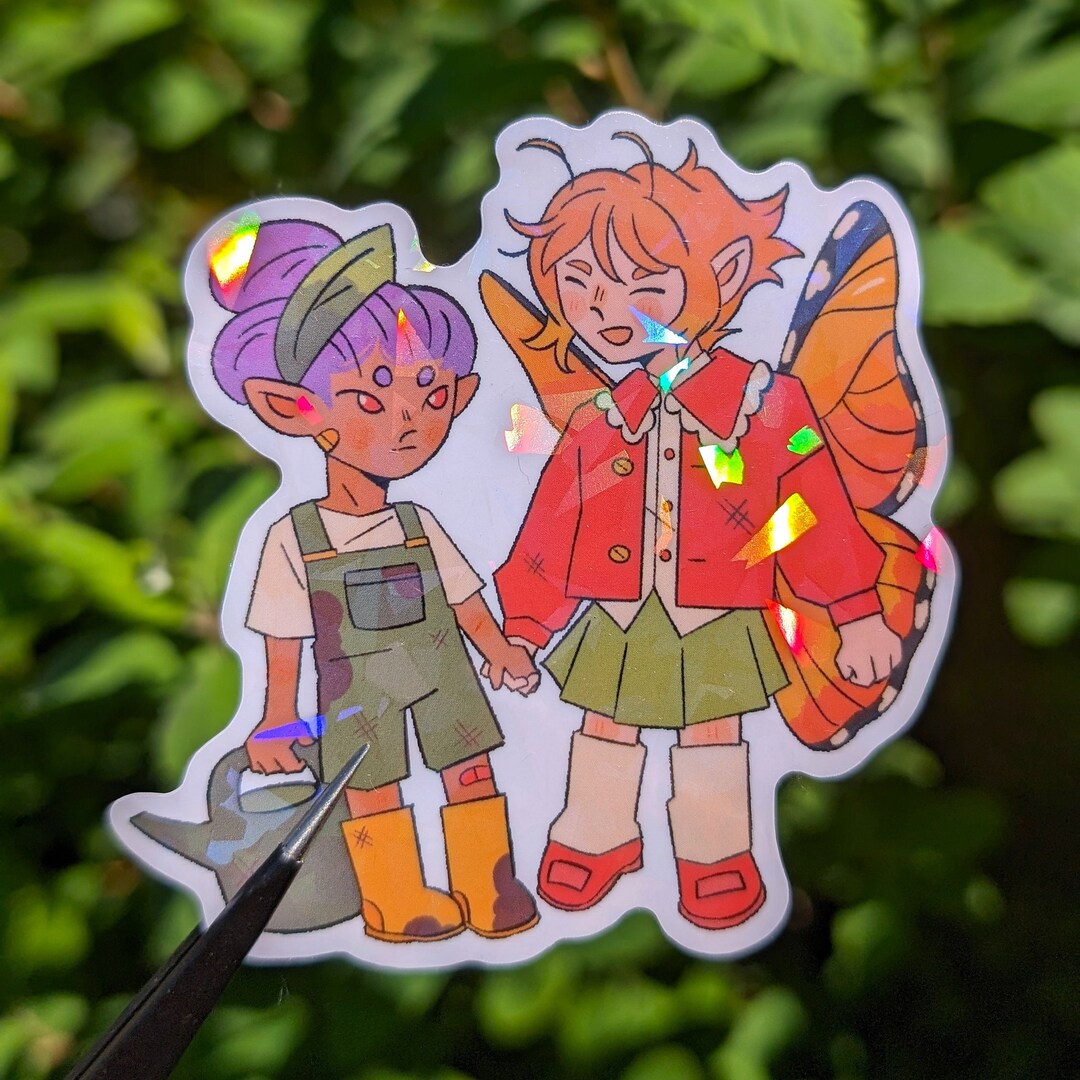 Fae Couple Holographic Sticker - Etsy