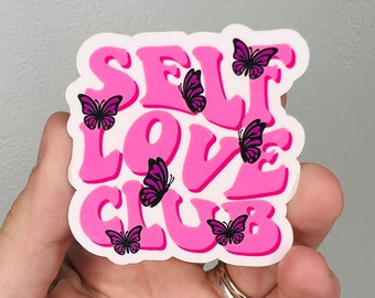 Self Love Club Sticker Self Love Sticker Red Heart Sticker - Etsy