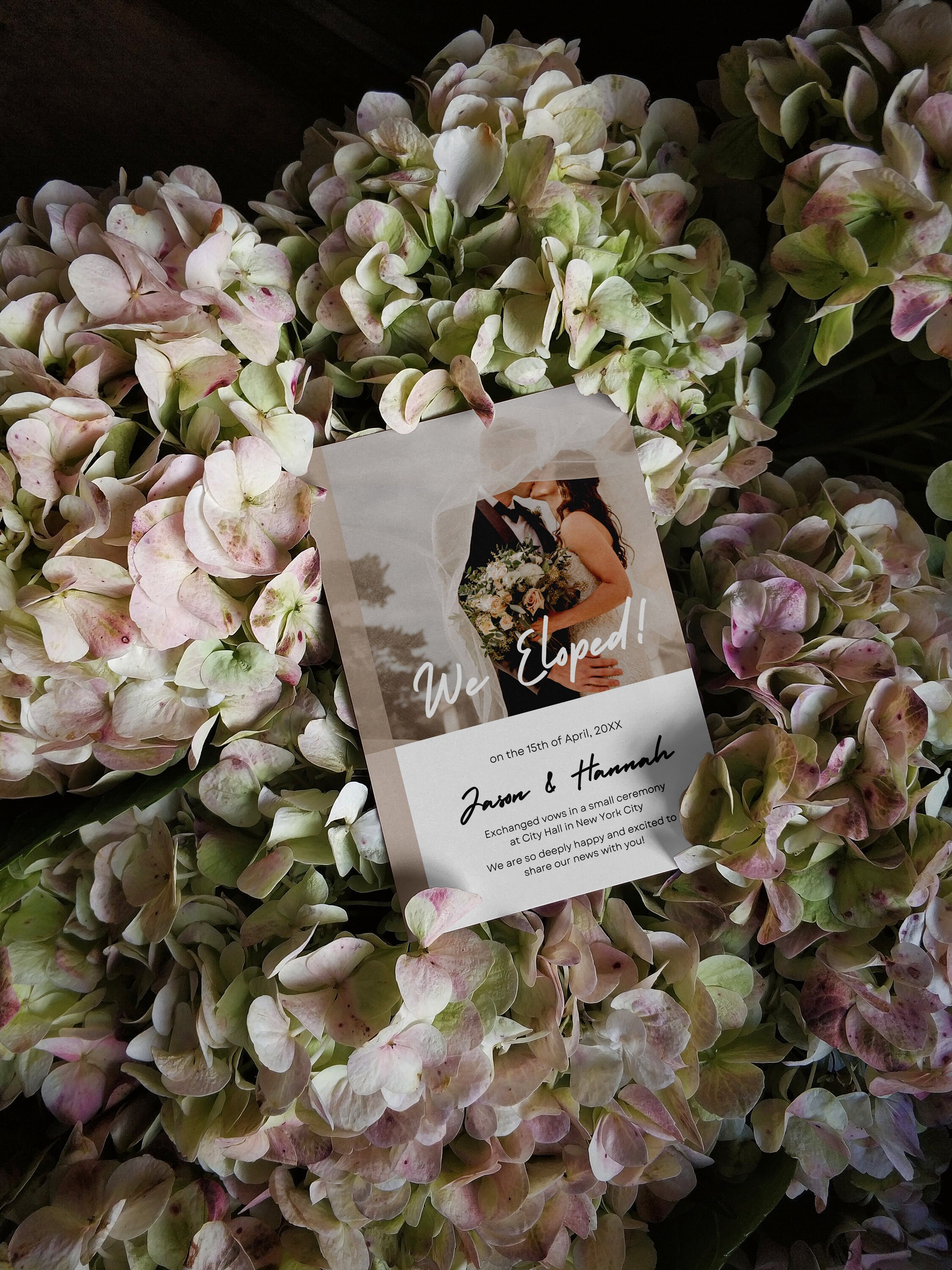 Elopement Announcement Template - Instant Download - Etsy
