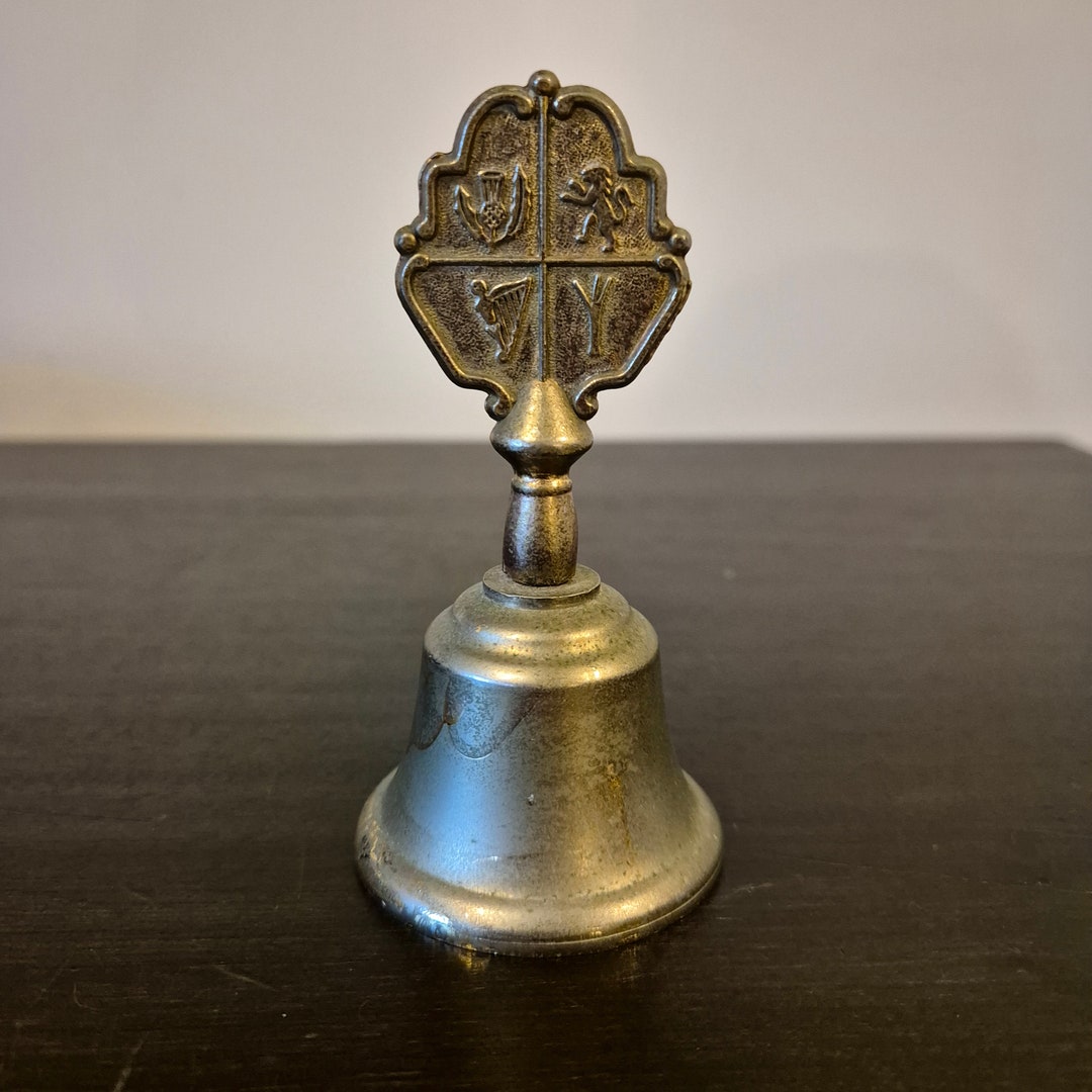 Vintage Brass Bell With St Ives Crest and Symbolic Handle Unique ...