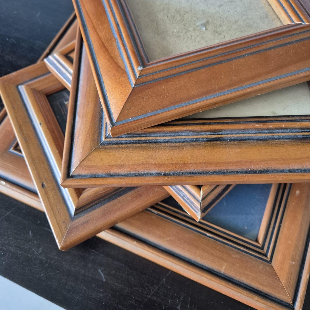 Set of 5 Mixed Vintage Rustic Wood Picture Frames - Etsy