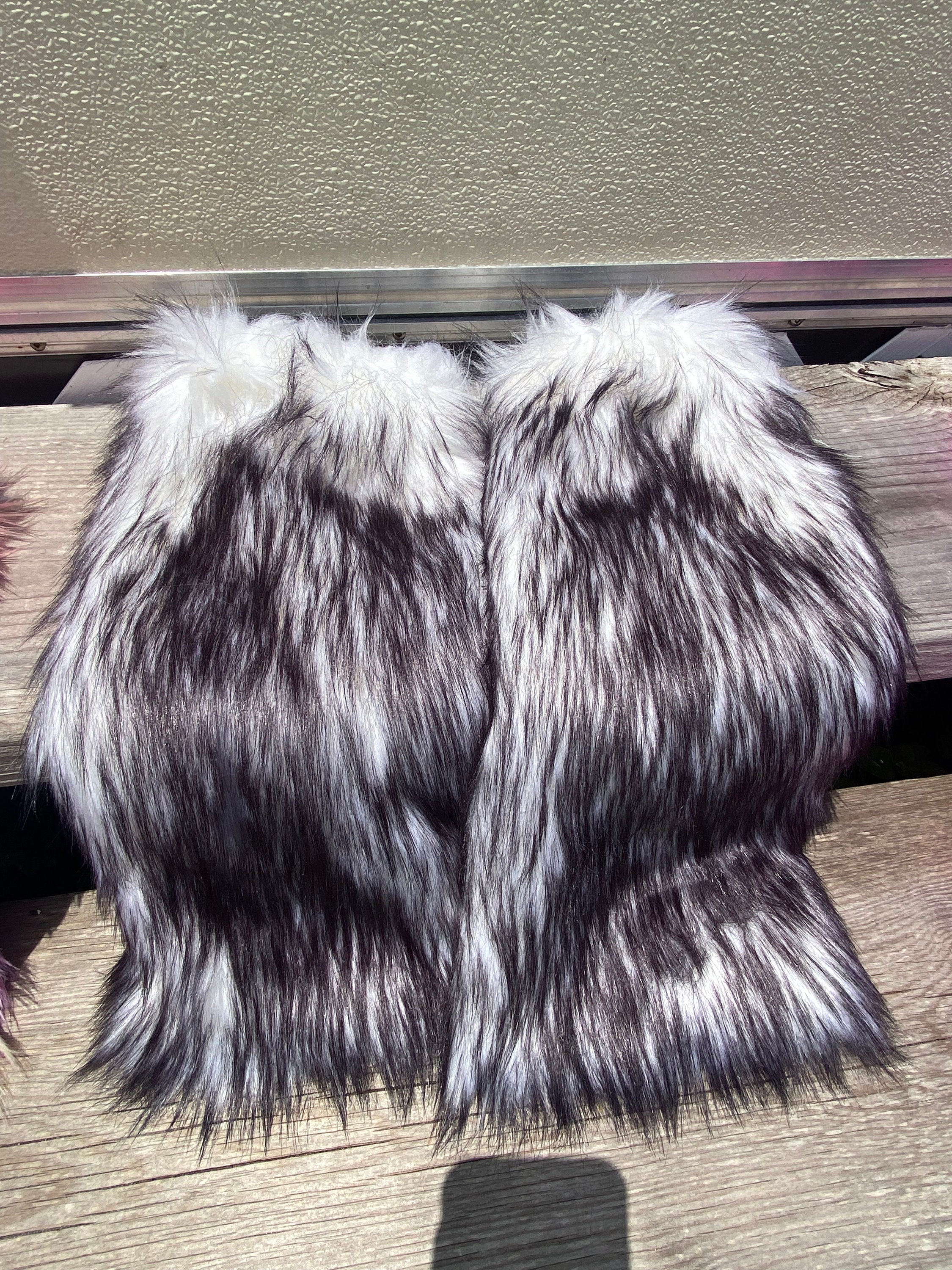 Faux Fur Leg Warmers Straight Boot Cut Dance Gifts Club Mardi Gras ...