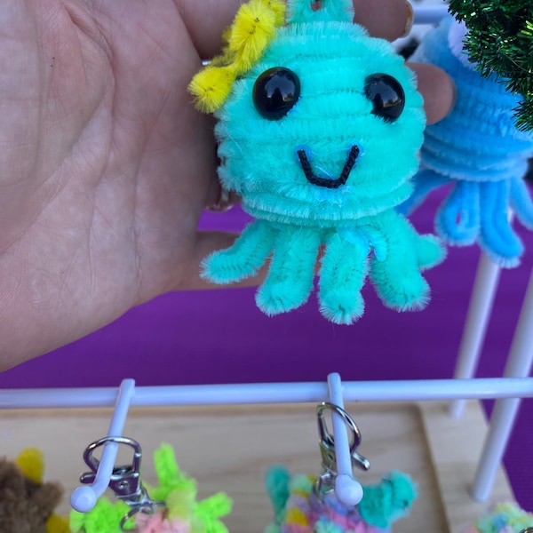 Fuzzy Wire Keychain - Etsy