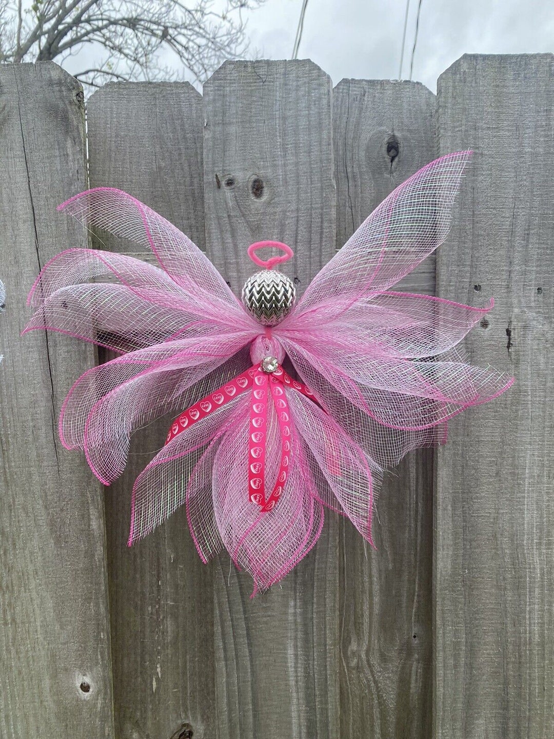Handmade Mesh Ribbon Angel Home Decor Wall Hanger Display - Etsy