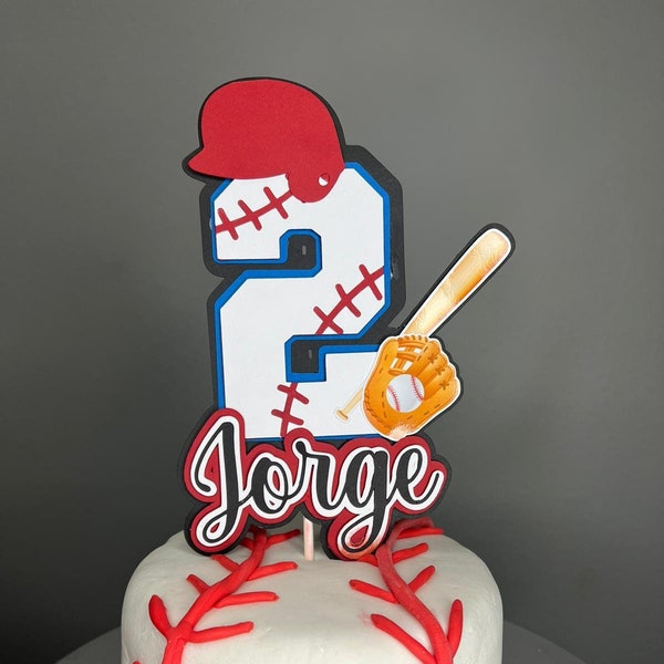 Baseball Cake Topper - Etsy