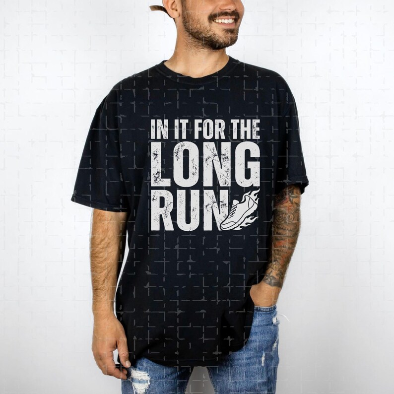 In It for the Long Run PNG Bundle: Motivational Running Quote Png ...