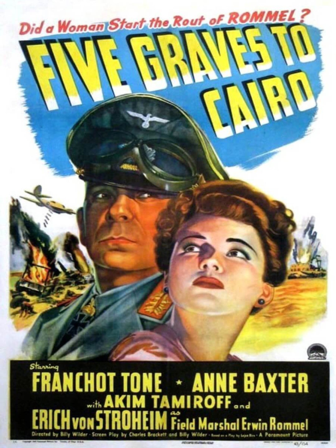 Five Graves to Cairo 1943 DVD - Etsy
