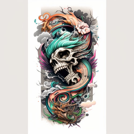 Custom Sleeve Tattoo Design - Personalized and Unique Art for You - Etsy