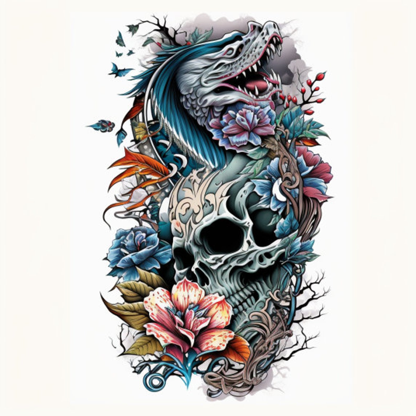 Custom Sleeve Tattoo Design - Personalized and Unique Art for You - Etsy