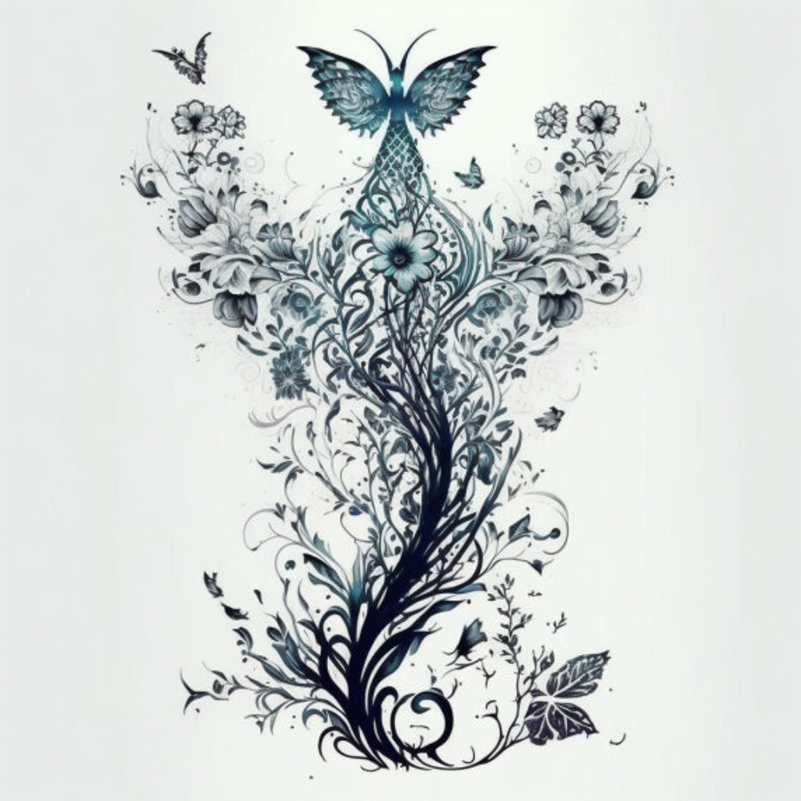 Custom Back Tattoo Design for Women Personalized and Unique Tattoo Art ...