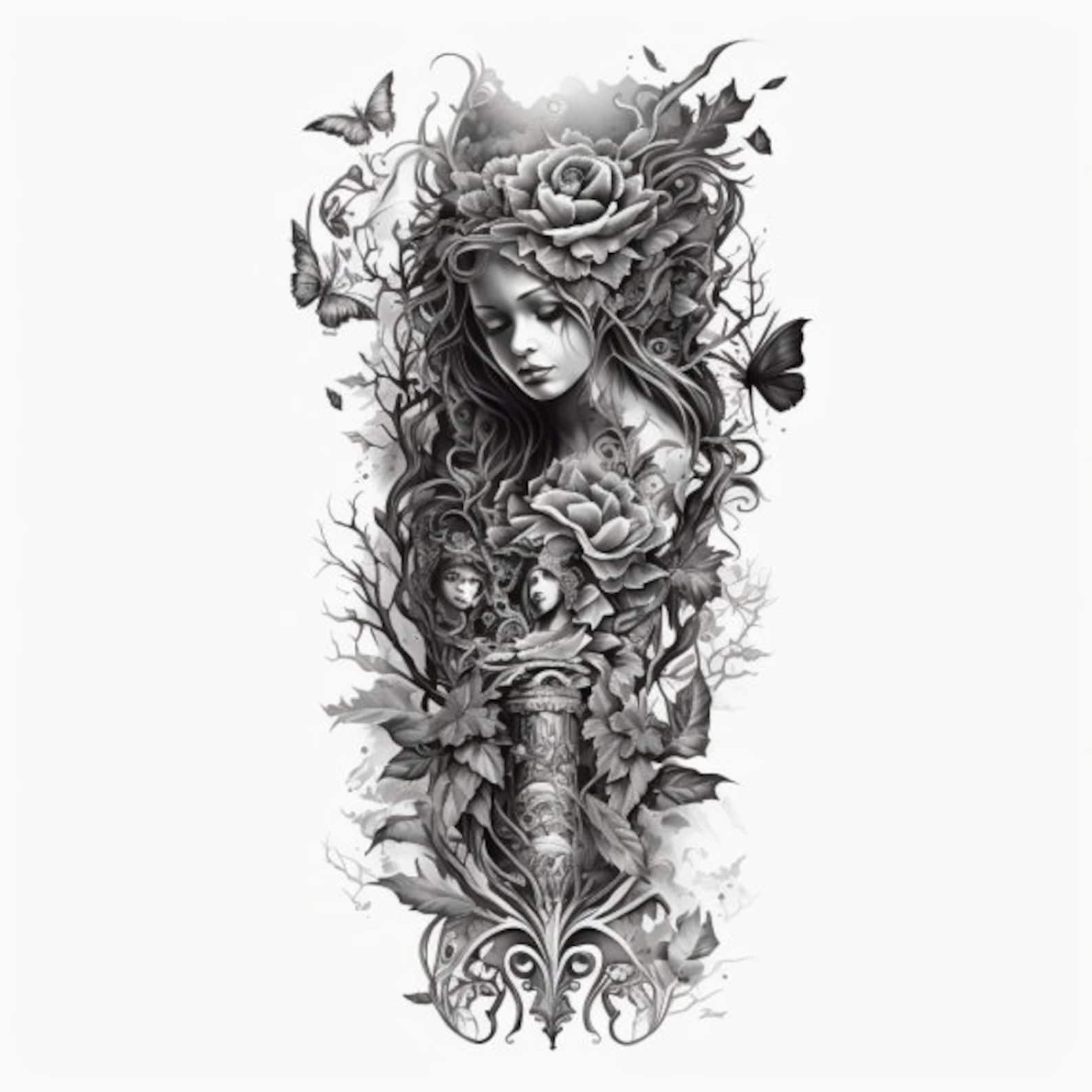 Custom Sleeve Tattoo Design - Personalized and Unique Art for You - Etsy