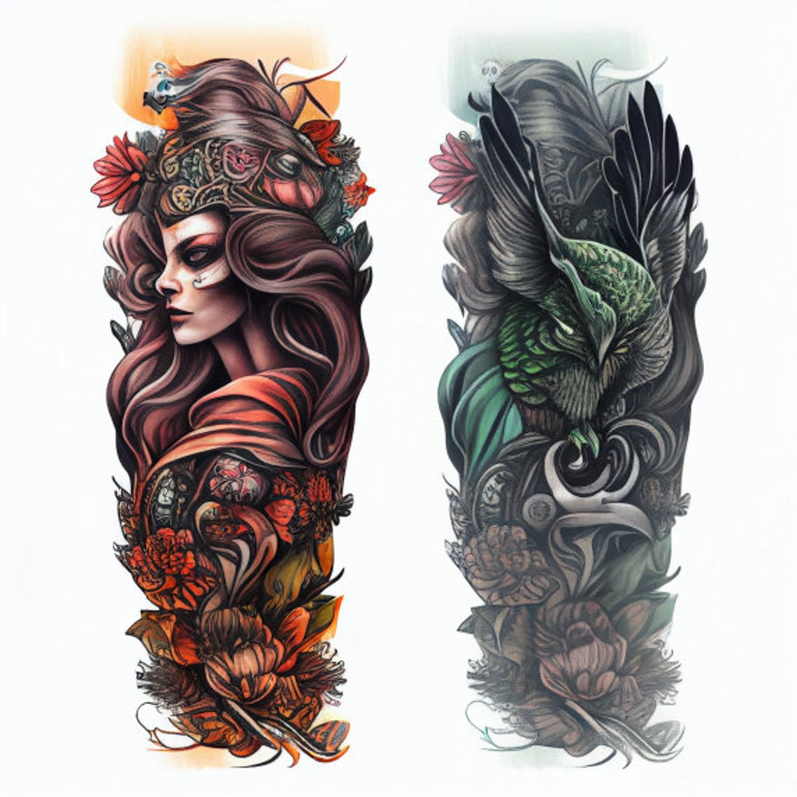 Custom Sleeve Tattoo Design - Personalized and Unique Art for You - Etsy