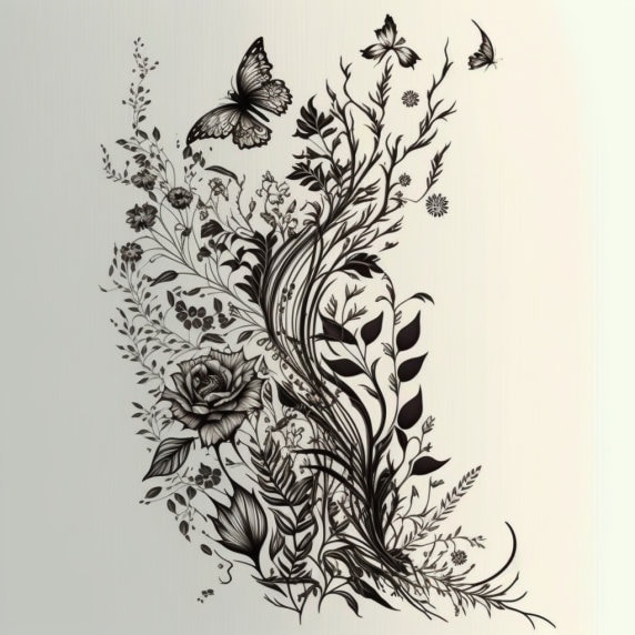 Custom Back Tattoo Design for Women - Personalized and Unique Tattoo ...