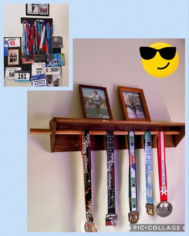 Swag Art, Medals Display, Finisher Medallions, Wood Shelf, Wall Art ...