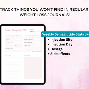 Semaglutide Weight Loss Tracker PDF, Weightloss Journal, Fitness ...