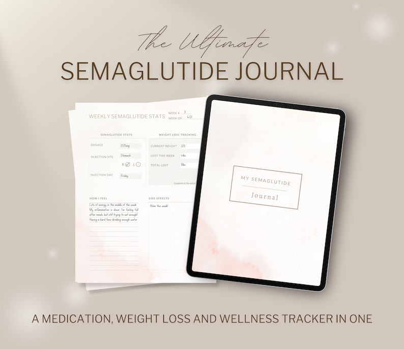Semaglutide Weight Loss Tracker PDF, Weightloss Journal, Fitness ...