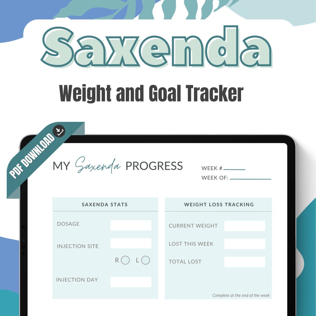 Saxenda Weight Tracker, Weight Loss Journal, Weight Loss Journal PDF ...