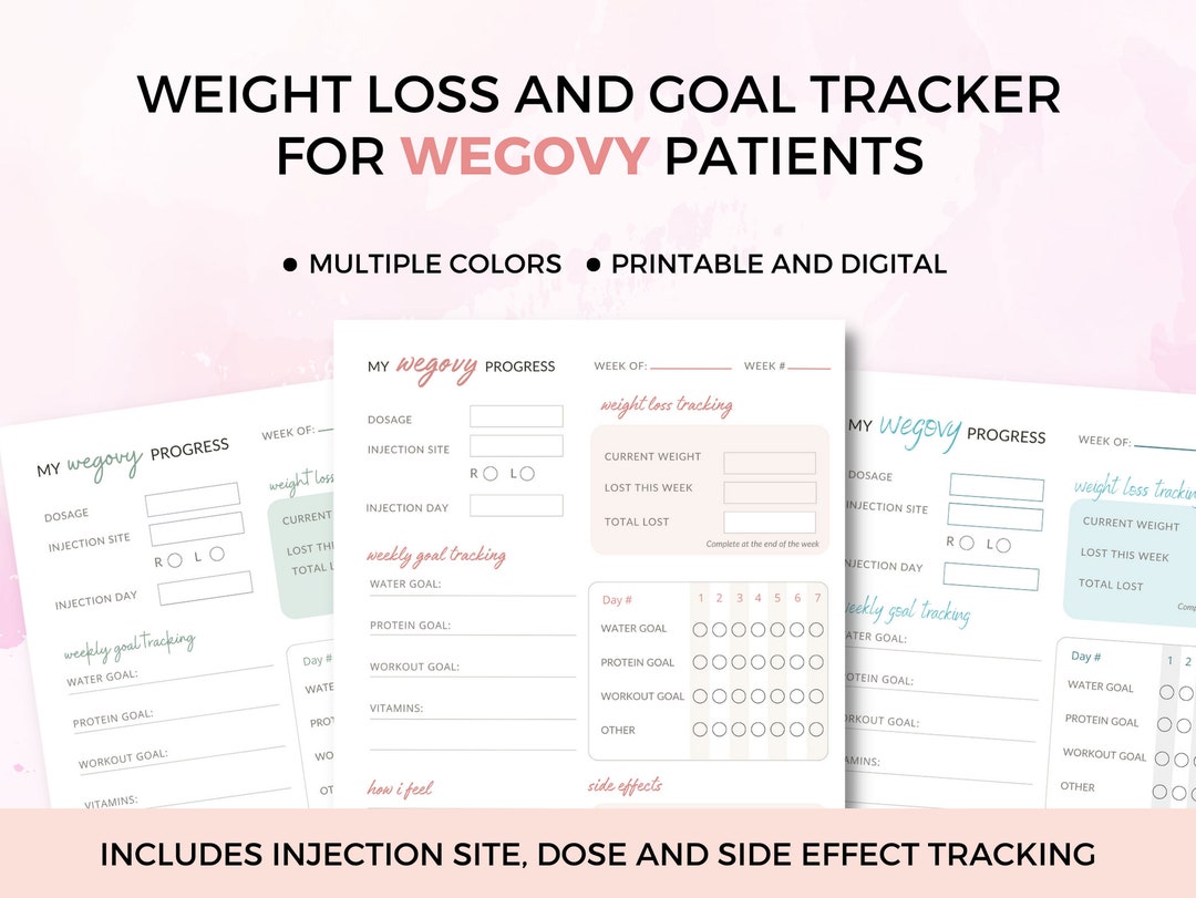 WEGOVY Weight Tracker, Weight Loss Journal, Weight Loss Journal PDF ...