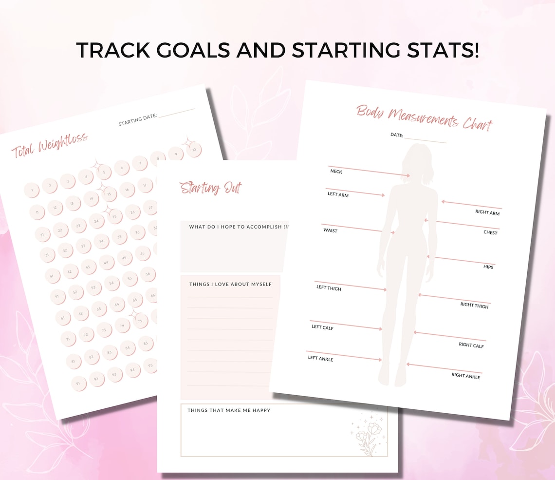 Wegovy Weight Loss Tracker PDF, Weightloss Journal, Fitness Planner ...