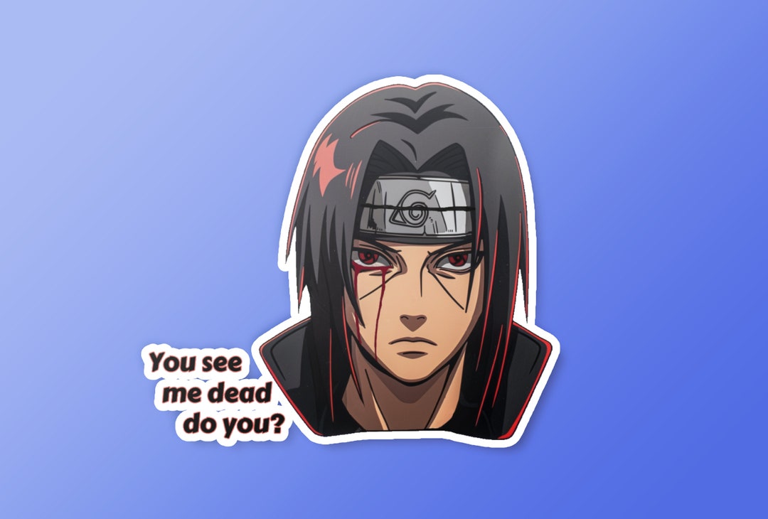 Naruto Fan Art Itachi Uchiha Sticker Anime Akatsuki Decal 2 - Etsy