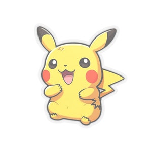 Pikachu Vinyl Sticker Glossy Finish, Four Sizes, Perfect for Laptops ...