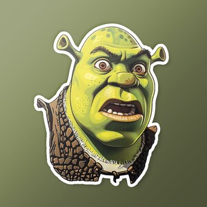 Shrek Fan Art Shrek Meme Sticker Kids Movie Decal - Etsy