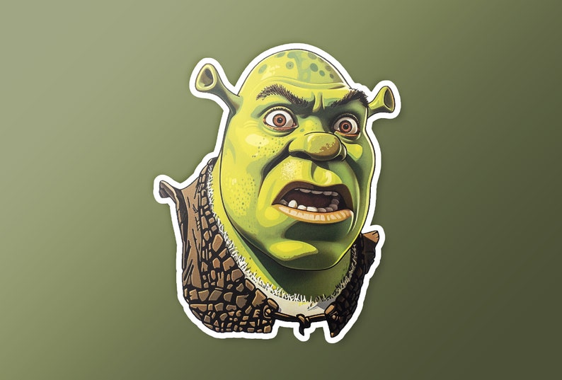 Shrek Fan Art Shrek Meme Sticker Kids Movie Decal - Etsy